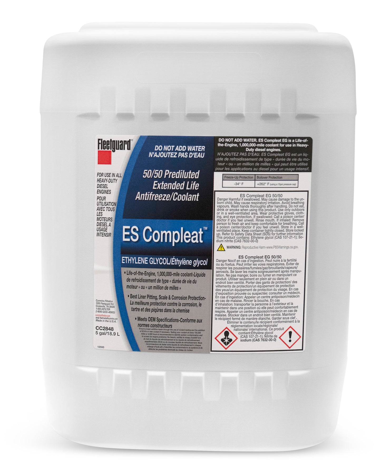 ANTICONGELANTE O REFRIGERANTE DE MOTOR FLEETGUARD CC2848 – Bpartes ...